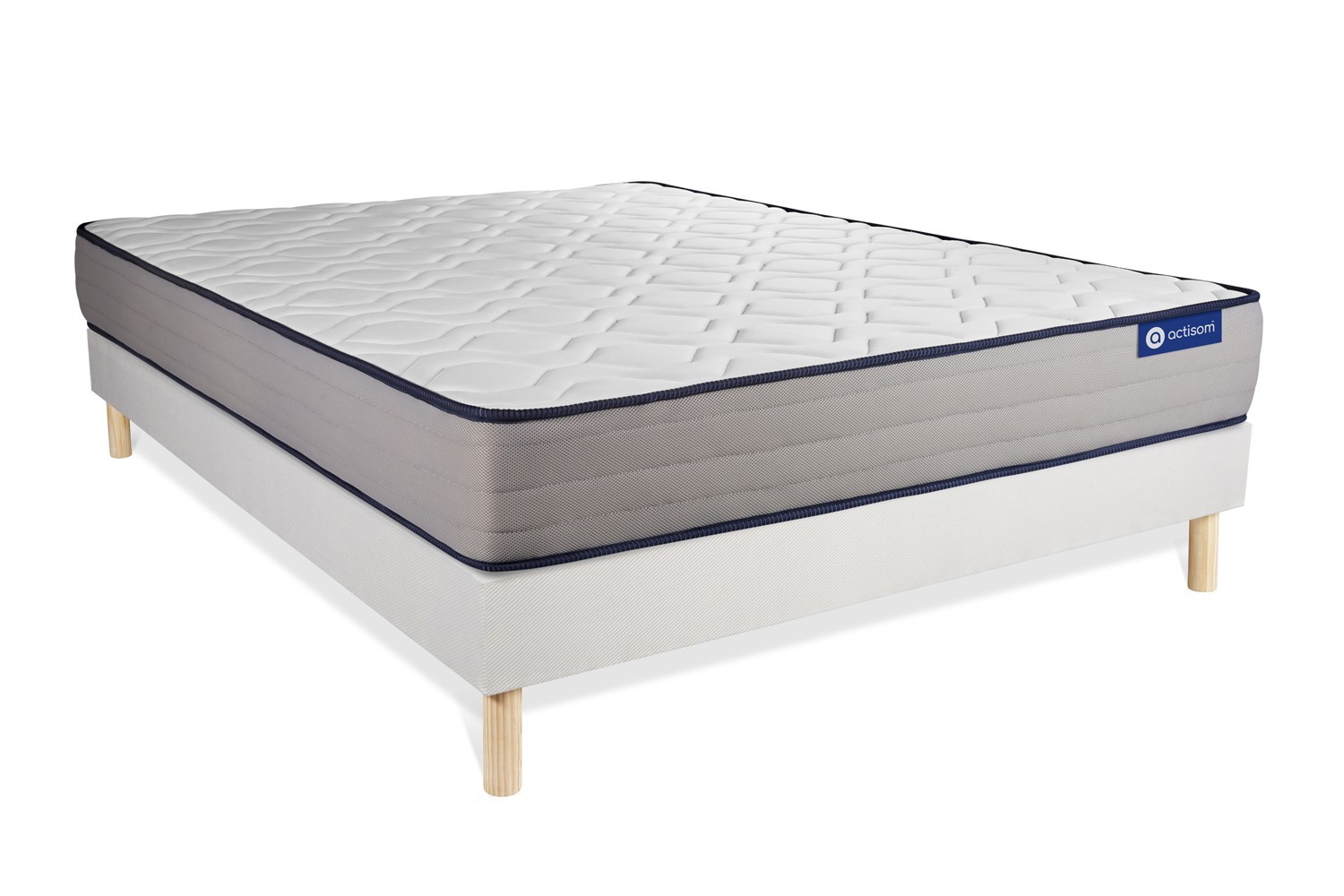 Ensemble matelas Latex et Mémoire de forme ACTILATEX FORM 140x200 cm 5zones de confort + sommier ...
